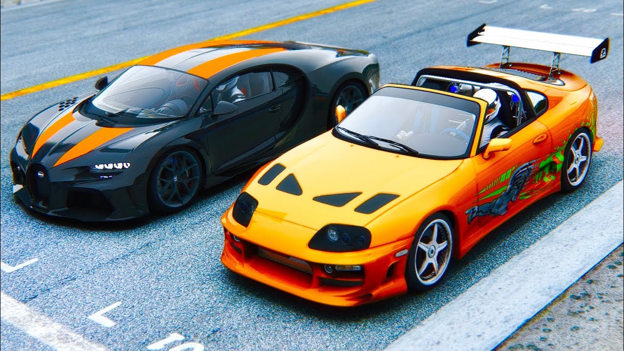 Bugatti Bolide vs Toyota Supra Fast & Furious at Top Gear Track - YouTube