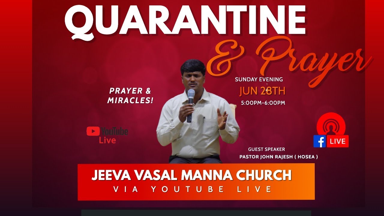 🔴Live ||QUARANTINE & PRAYER || SUNDAY ONLINE SERVCE || 28/06/2020 || J ...