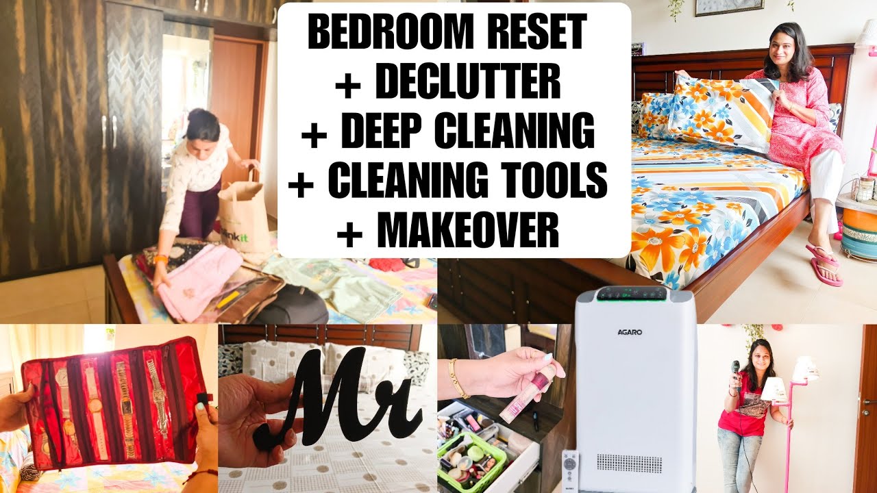 Bedroom Reset + Deep cleaning + Declutter + Organization + Tour | Bedroom Cleaning Routine #ad ...