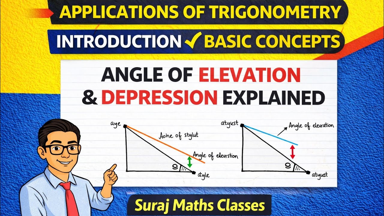Applications of Trigonometry Introduction | Angle of Elevation ...