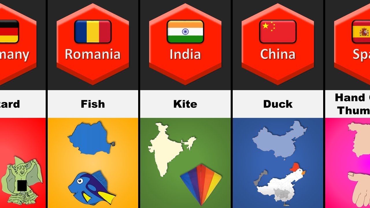 Countries Map Look Like Things From Different Countries - YouTube