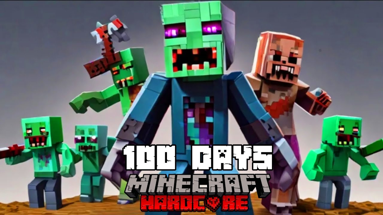 Surviving the Minecraft 100 Days Zombie Apocalypse Challenge with ...