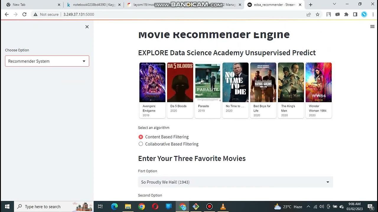 Movier Recommendation engine deployed on streamlit - YouTube
