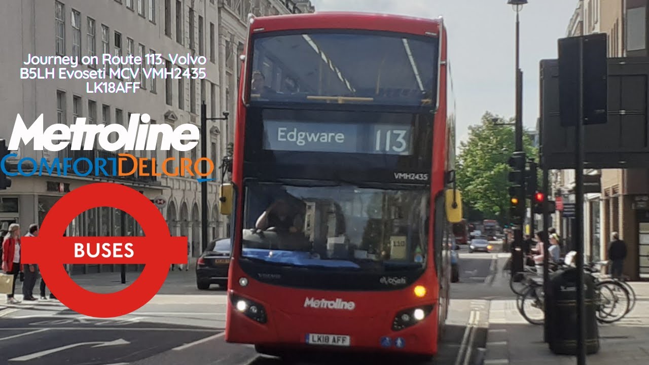 Journey Onboard Metroline Volvo B5LH Evoseti MCV VMH2435 LK18AHA Route 113 - YouTube