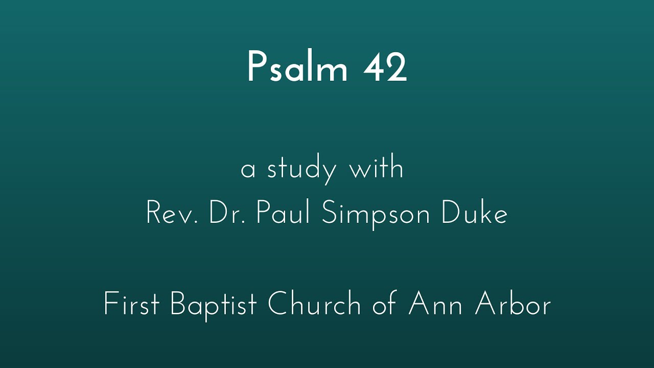Psalm 42 Study YouTube psalm-42-study-youtube