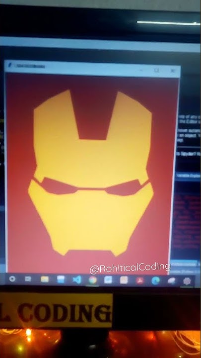 Iron Man using Python, Coding Iron Man in Python Turtle, Programming Iron Man in Python #shorts ...