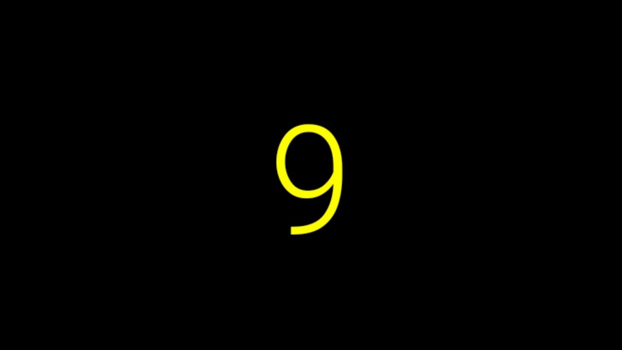 9 Second Countdown Timer With [Beep Sound Effect] - YouTube