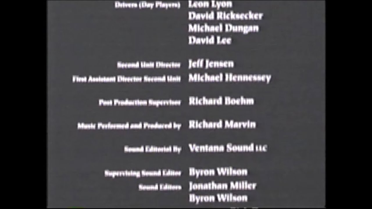 Absence Of The Good (1999) End Credits (Telefutura 2005) - YouTube