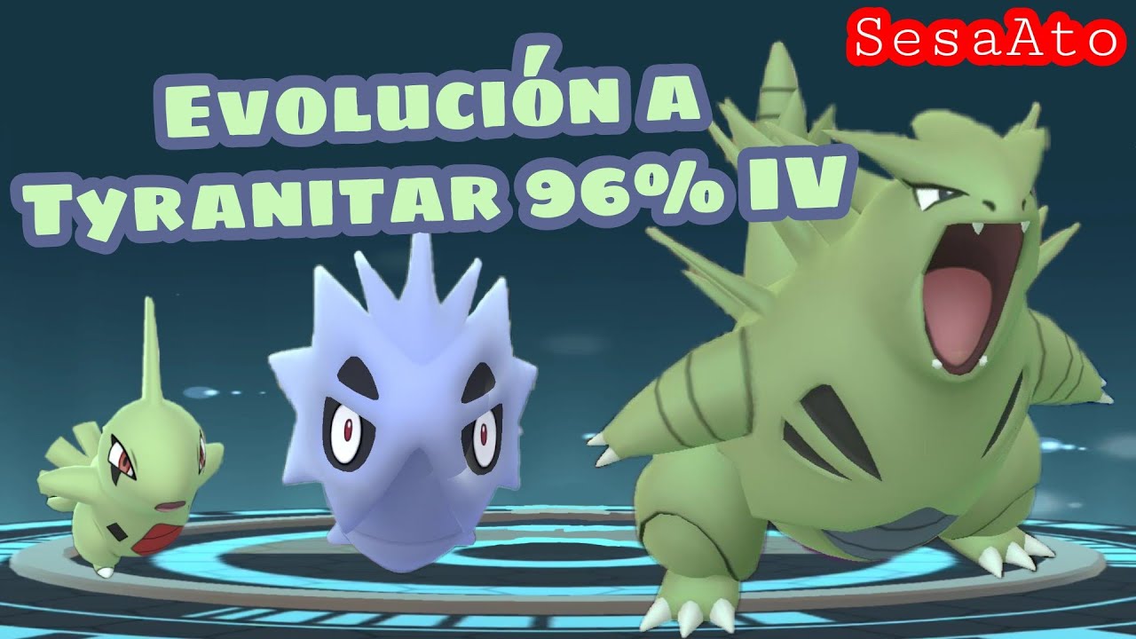 EVOLUCIÓN TYRANITAR 96% IV || Familia Evolutiva Larvitar, Pupitar ...