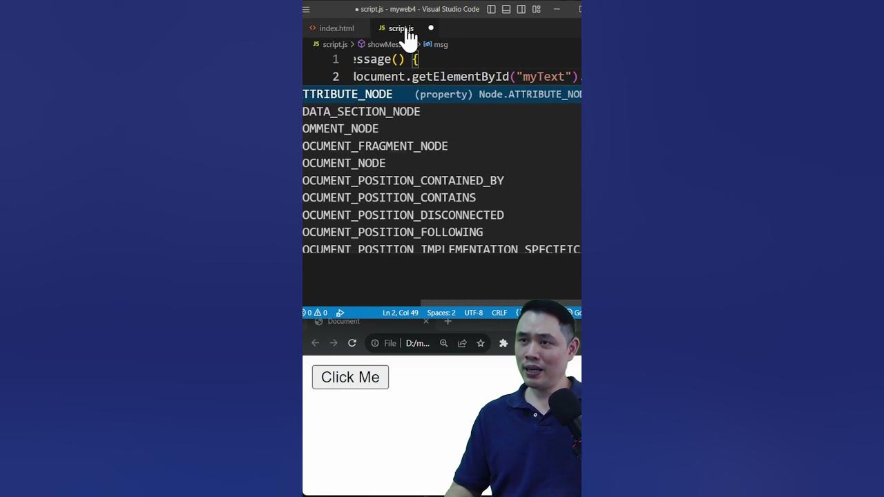 Js24 Getelementbyid ตอนที่ 54 เรียนเขียนเว็บพื้นฐานด้วย Html Css Javascript โดย อพี่หมีไลฟ์