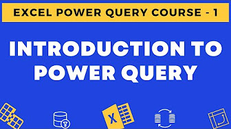 FREE Excel Power Query Course - YouTube