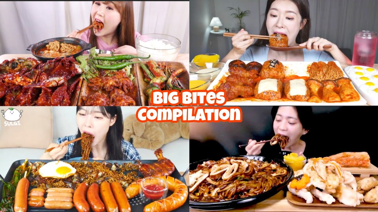 Satisfying Big Bites mukbang compilation PART 3 - YouTube