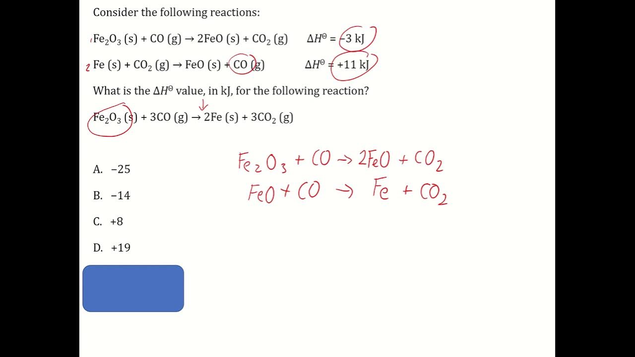 Energetics Calculating Enthalpy Changes IB Chemistry Question With energetics-calculating-enthalpy-changes-ib-chemistry-question-with