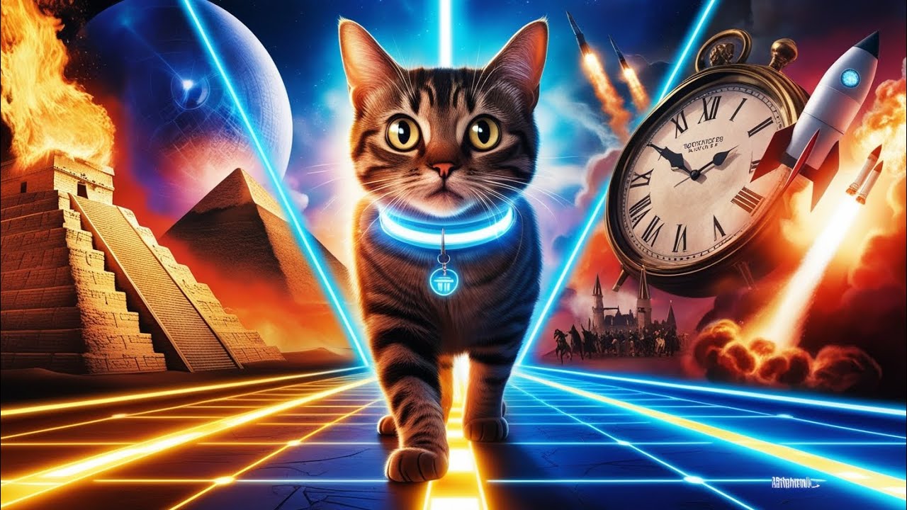 Cat Time Traveler: Changing the past to save the future🔮#cat #cute #ai ...