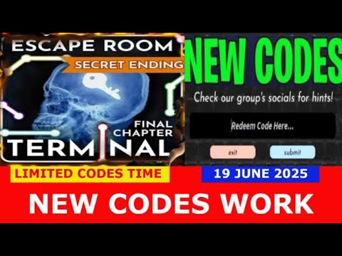 *NEW CODES* [Escape Room] Terminal ROBLOX | JUNE 19, 2025 - YouTube