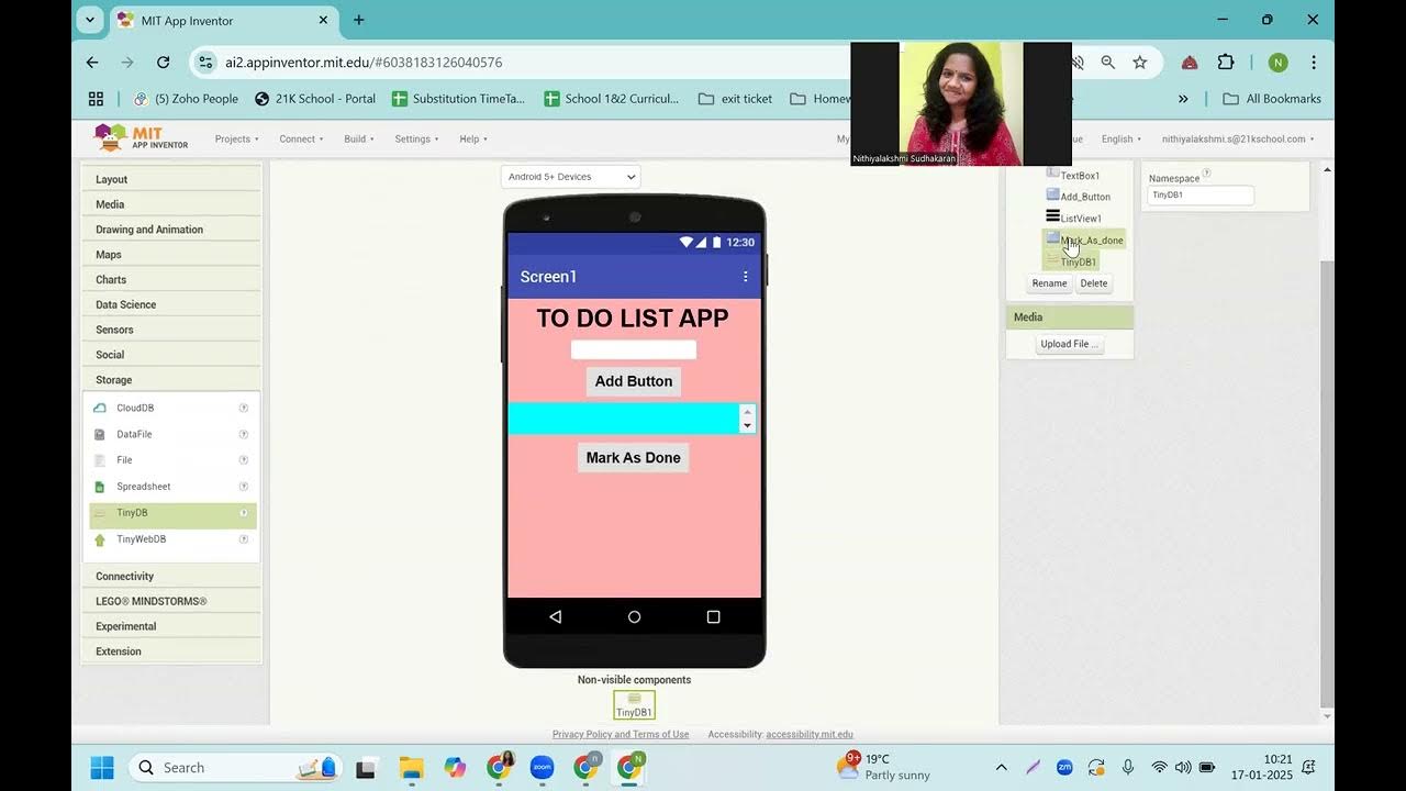 To do list- MIT APP INVENTOR- DESIGNER AND BLOCK - YouTube