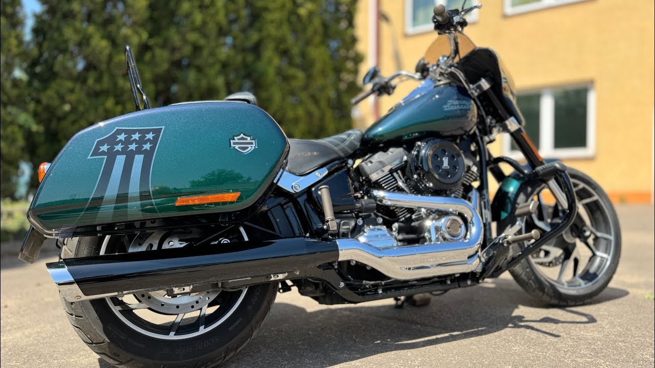 Harley-Davidson Sport Glide Snake Venom + KessTech + Saddlemen. - YouTube