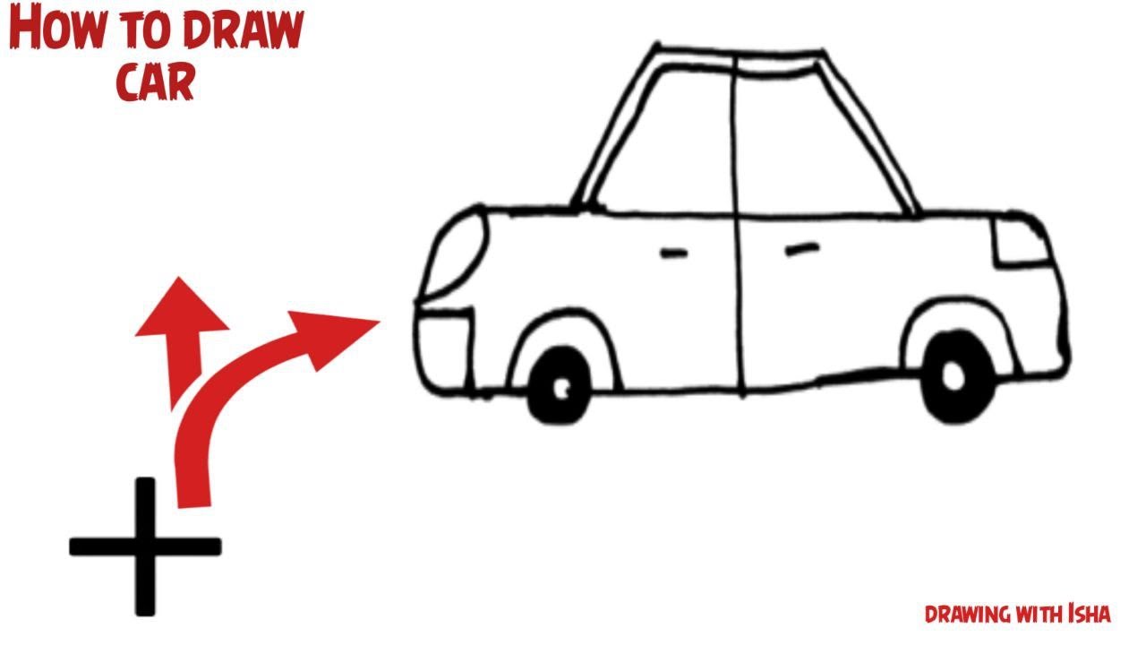 How to draw a car: Easy step by step drawing car tutorial. - YouTube
