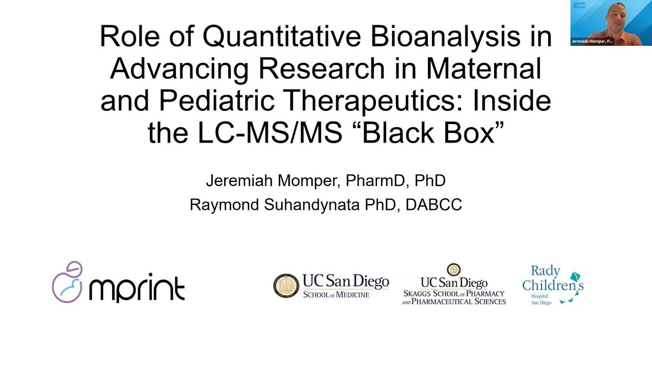 MPRINT Webinar Series: 01/19/23 Jeremiah Momper, PharmD, PhD; Raymond Suhandynata PhD, DaBCC ...