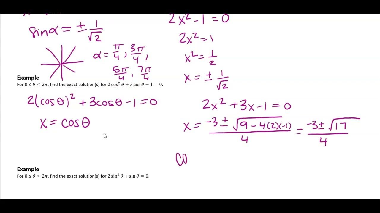 MATH 2412 - Solve Higher-Degree Trig Equations - YouTube