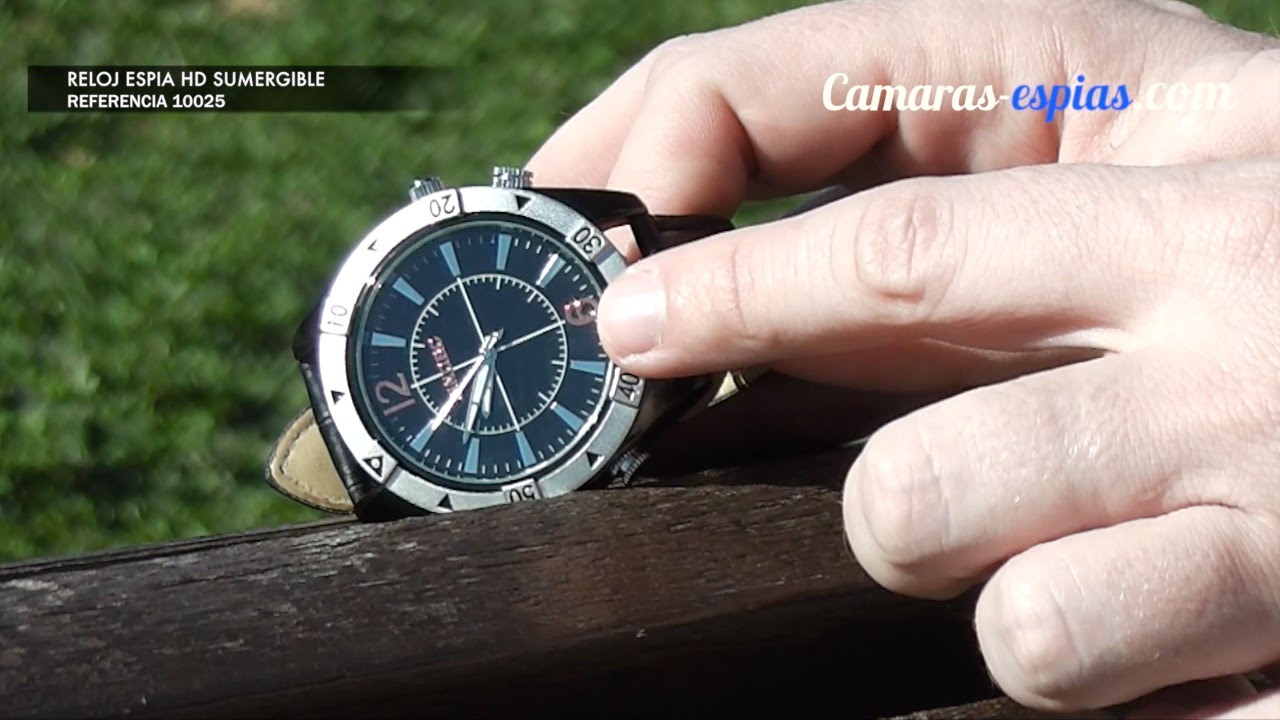 Reloj Espia con Cámara Oculta en las manetas y grabación HD Sumergible ...
