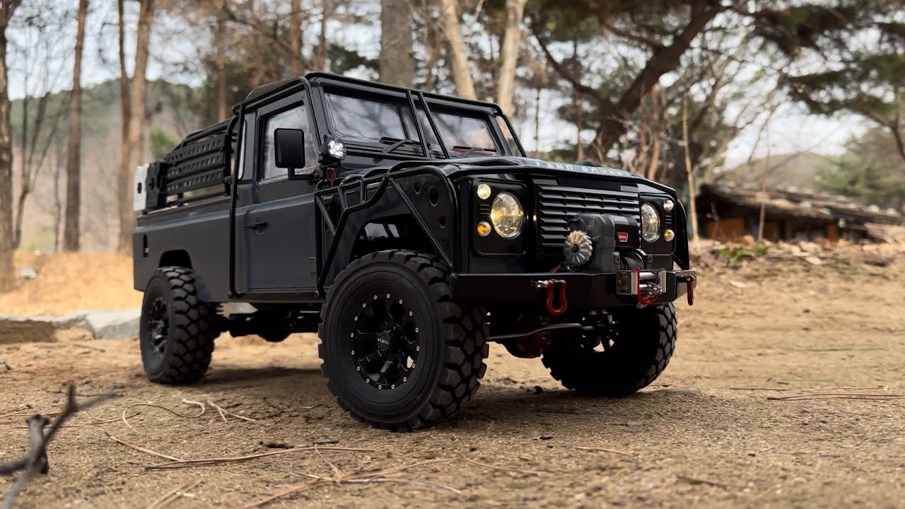 Rc car | Land Rover DEFENDER 110 Single Cab Pickup Driving #1 (4K UHD ...