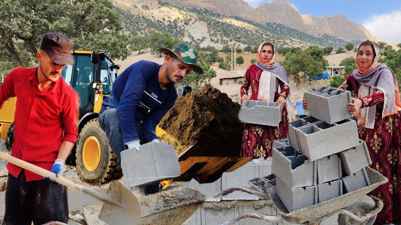 Nomadic life: construction of a nomadic house: the end of wall painting ...
