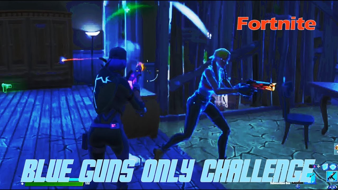 WINNING using *ONLY* Blue Guns in Fortnite ! - YouTube