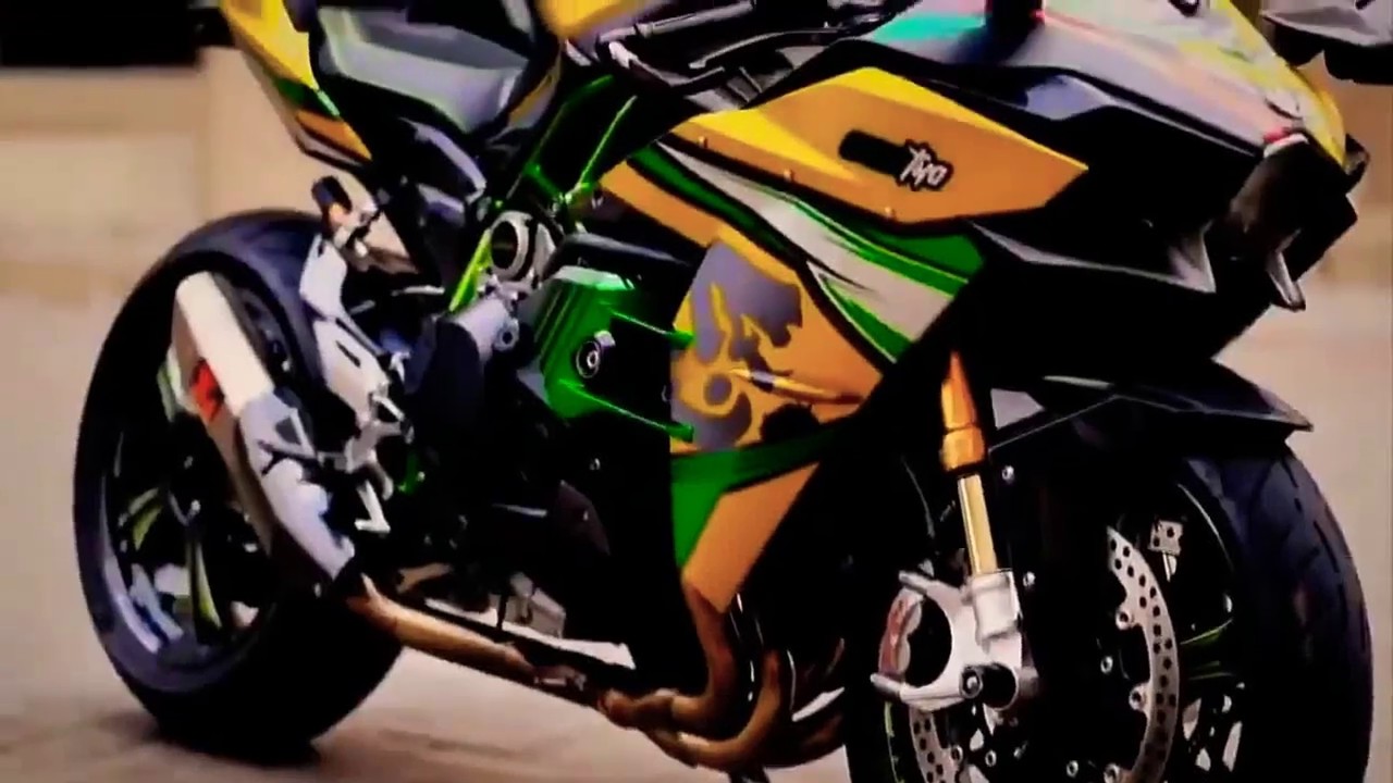 Full Customized Kawasaki ninja h2 2018 carbon with Akrapovic exhaust ...