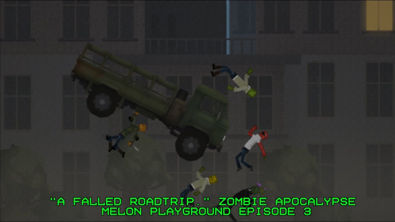 “A Falled Roadtrip.” Zombie Apocalypse Melon Playground Episode 3 - YouTube