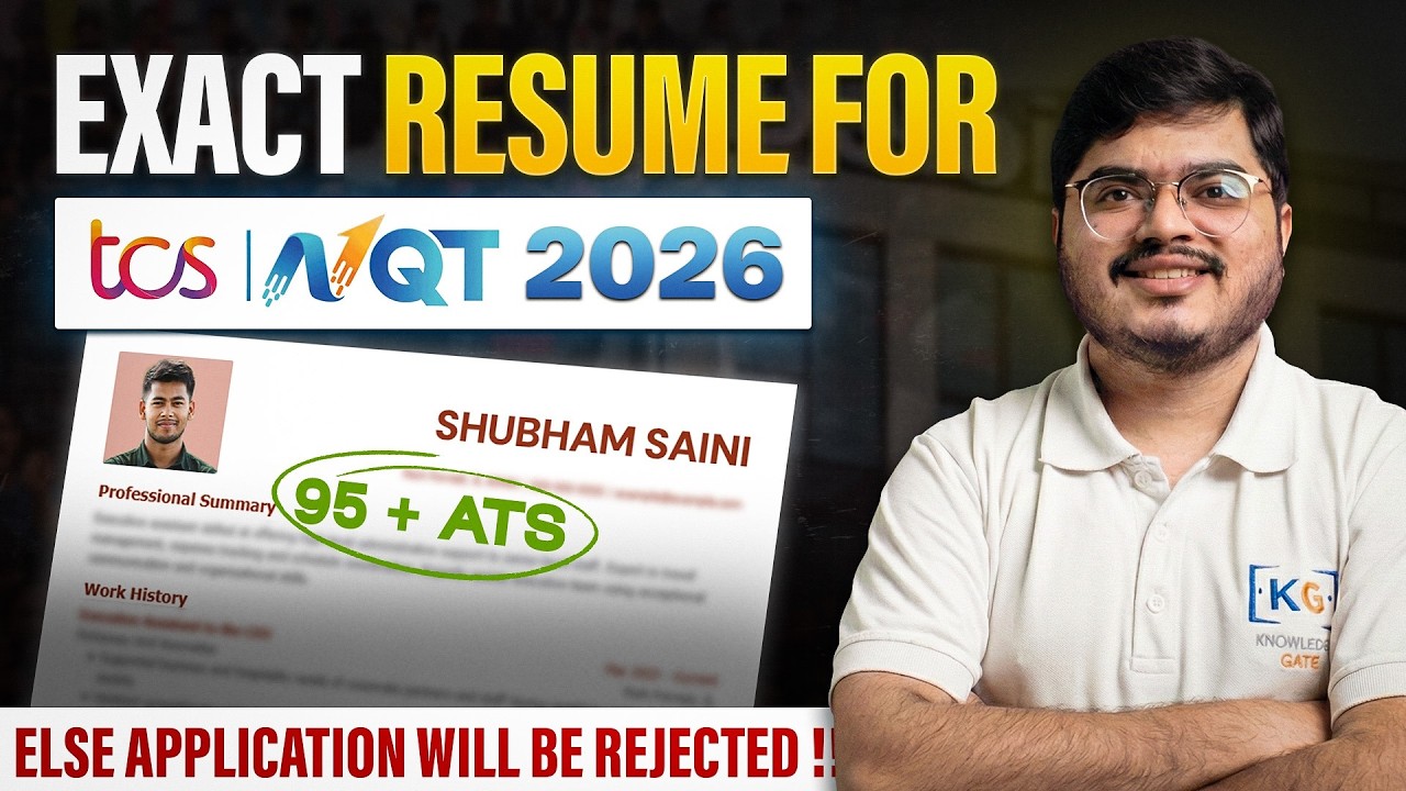 TCS NQT 2026 Resume Guide: Best ATS Format & Keywords to Crack Ninja ...