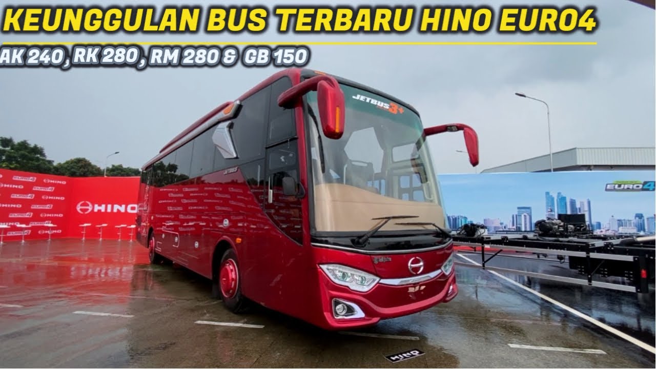 Mengenal Lebih Dekat BUS TERBARU HINO 2022 EURO 4 ! RN 280, RM 280, GB ...