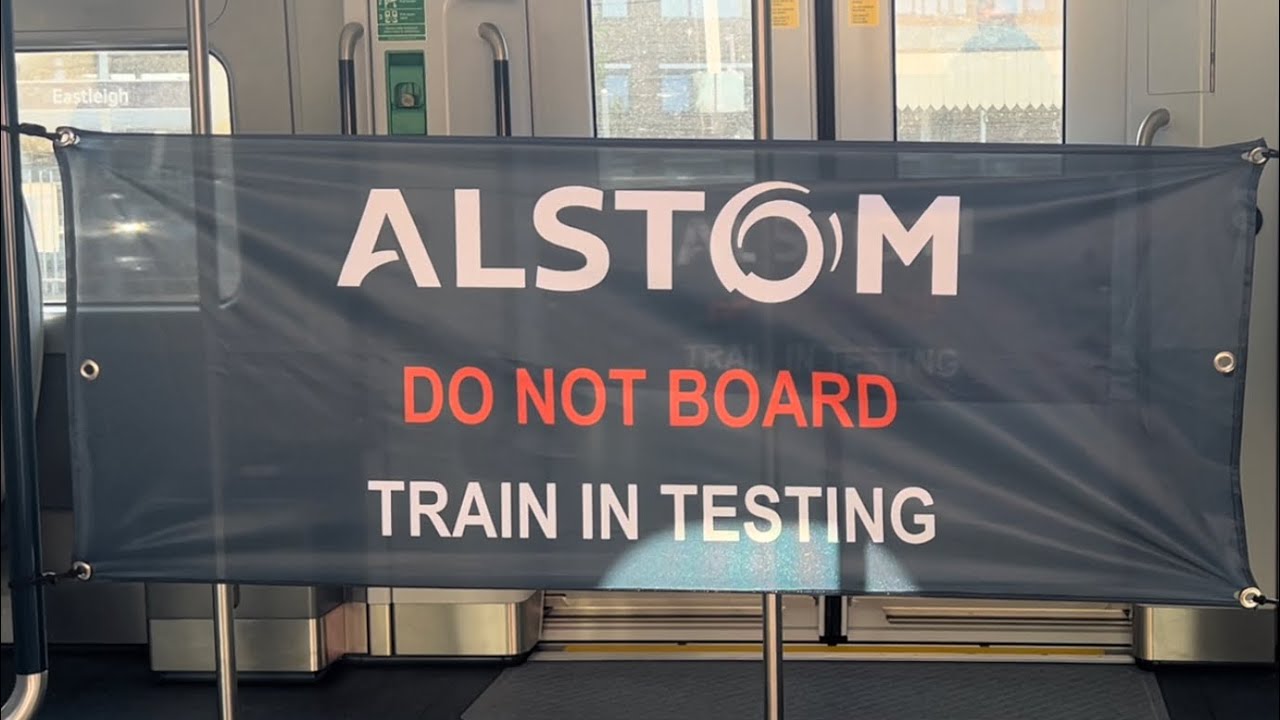 Class 701 train on test at Eastleigh with cheeky door test 701048 south ...