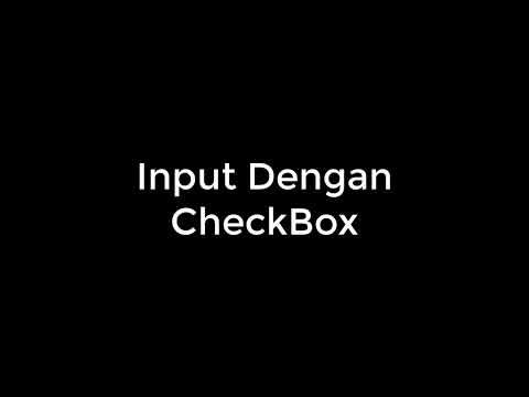 Input Data Dengan CheckBox - YouTube