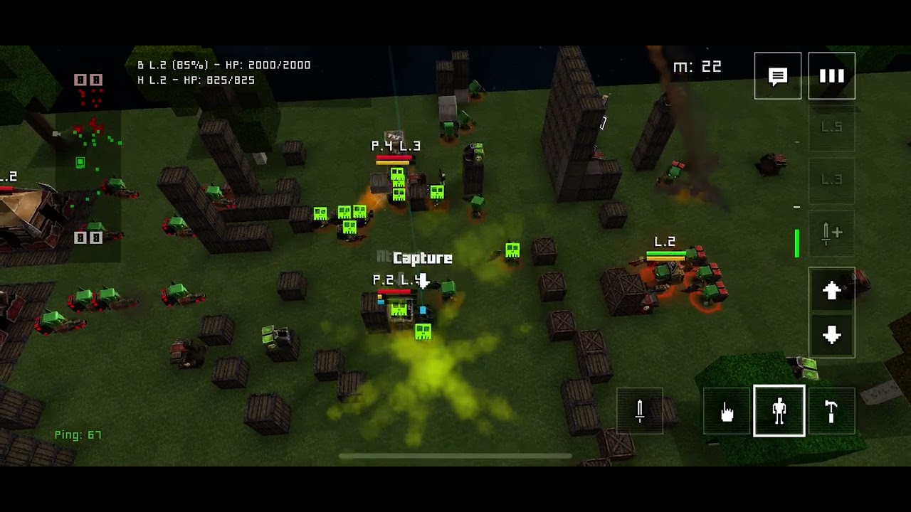 Block Fortress War. Melee only Goblocks vs Ranged only Goblocks in 2 vs ...