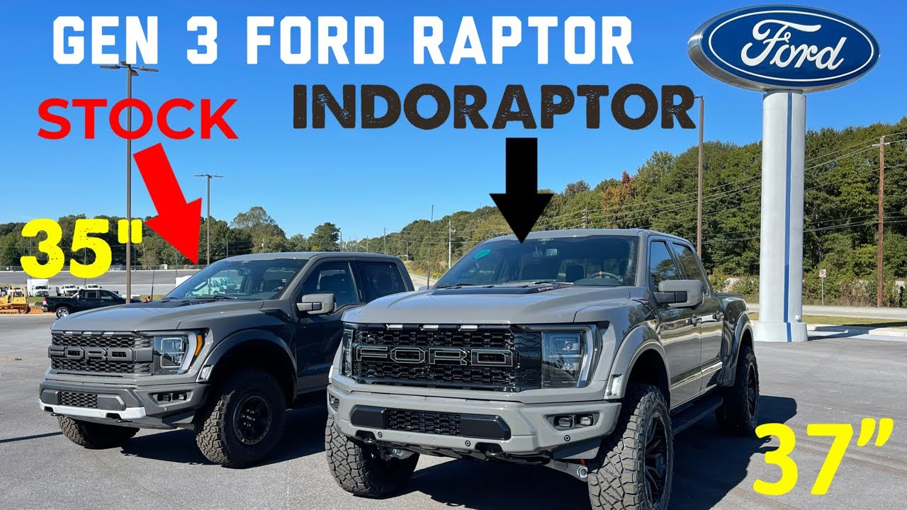 Gen 3 Stock Ford Raptor vs 2021 INDORAPTOR Edition on 37s Lead Foot ...