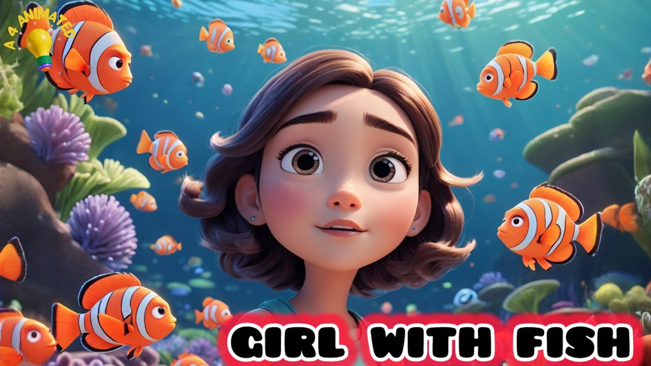A Girl Who Lives With Fish | Fish Cartoons New Story | Fish Animated | A 4 Animated - YouTube