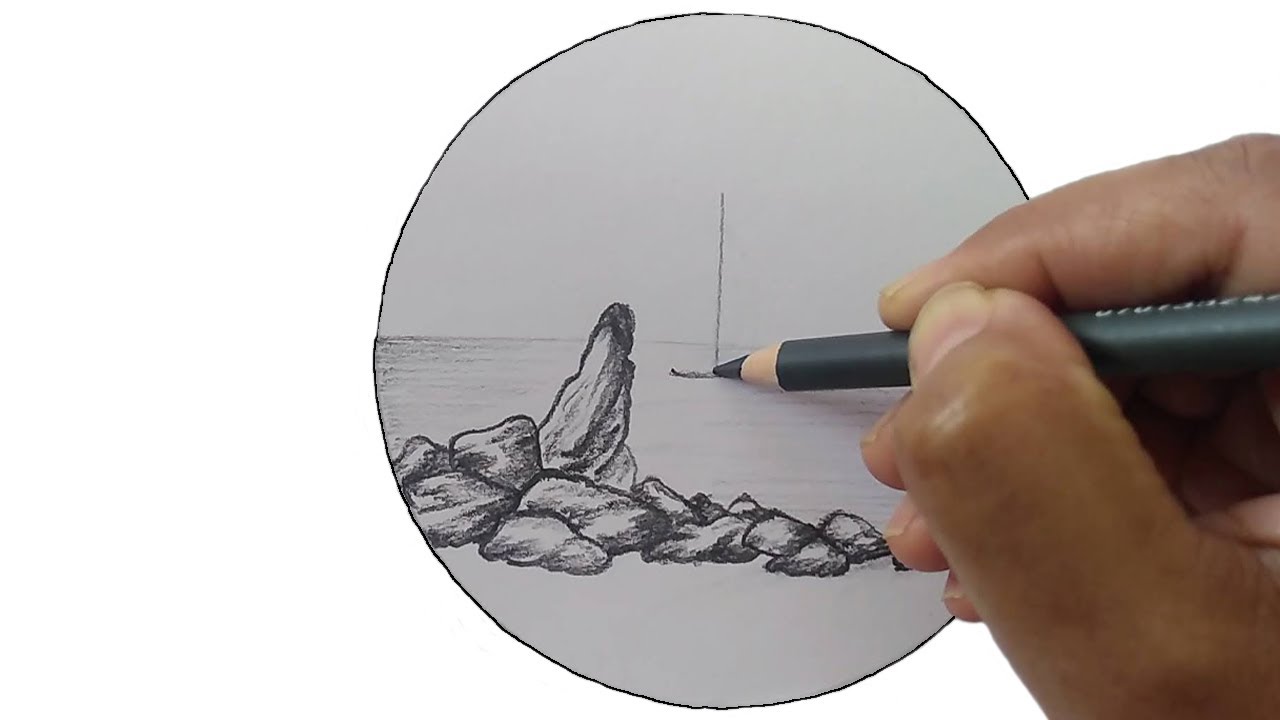 Easy Pencil Drawing // step by step drawing - YouTube
