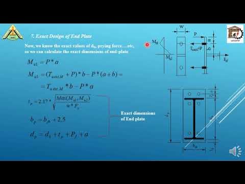 End plate moment connection 3rd str Steel 1 B L8 - YouTube