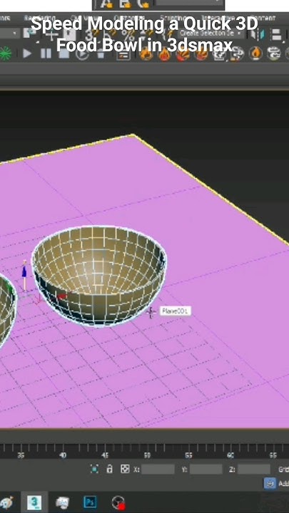 Speed Modeling a Quick 3D Food Bowl using Poly Modeling in 3dsmax #3dsmax #3dmodeling #3d # ...