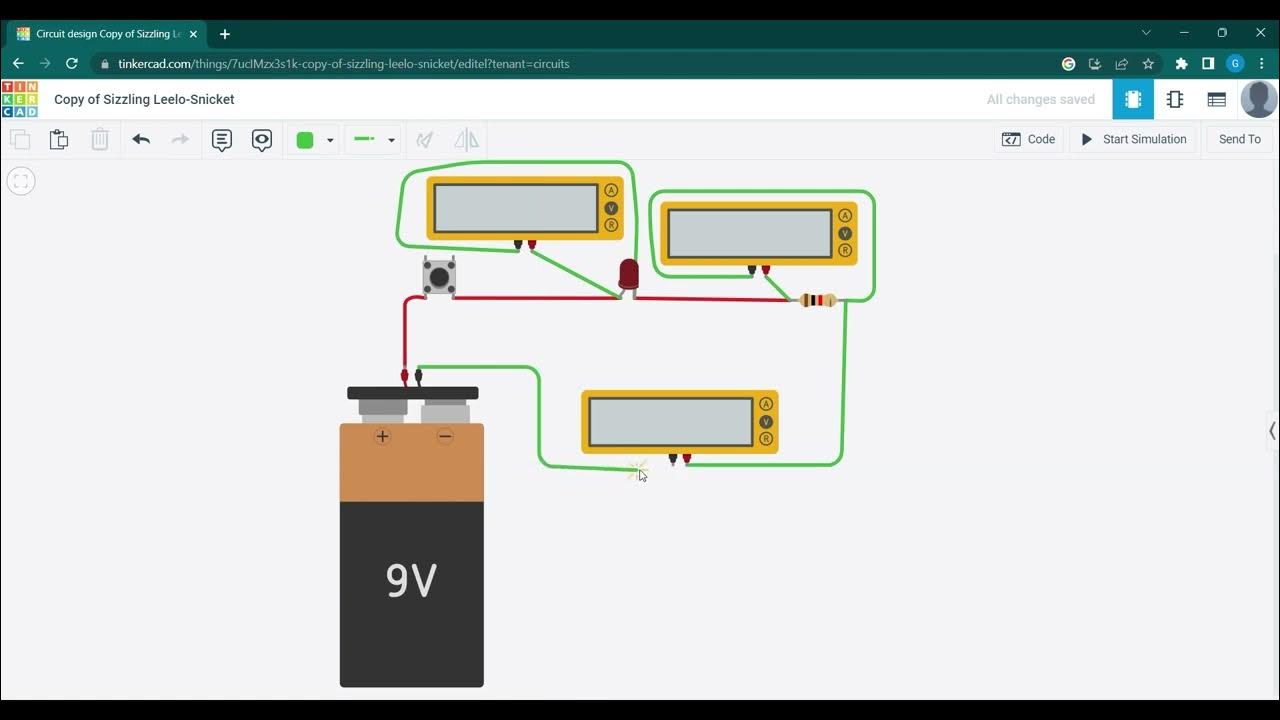 Measuring Voltage And Current In Tinkercad Youtube