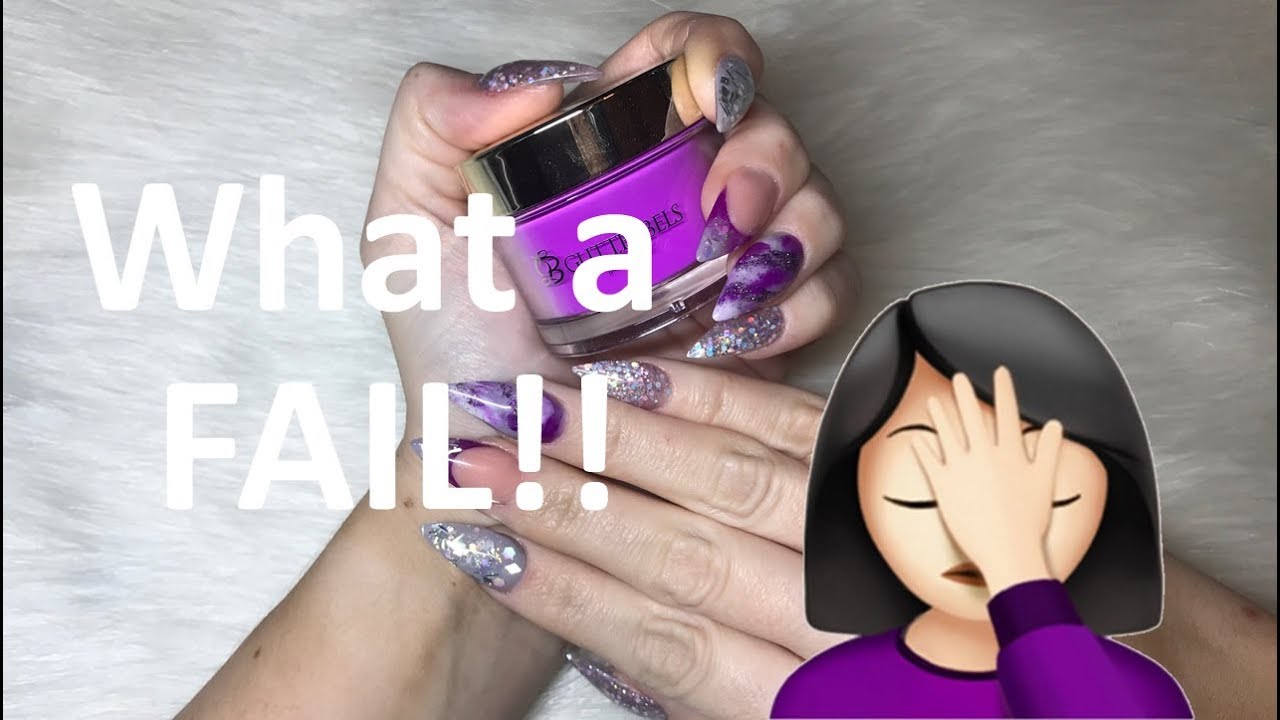 Purple Acrylic Nail Set - Acrylic Nail Fail!! Glitterbels, Glam & Glits ...