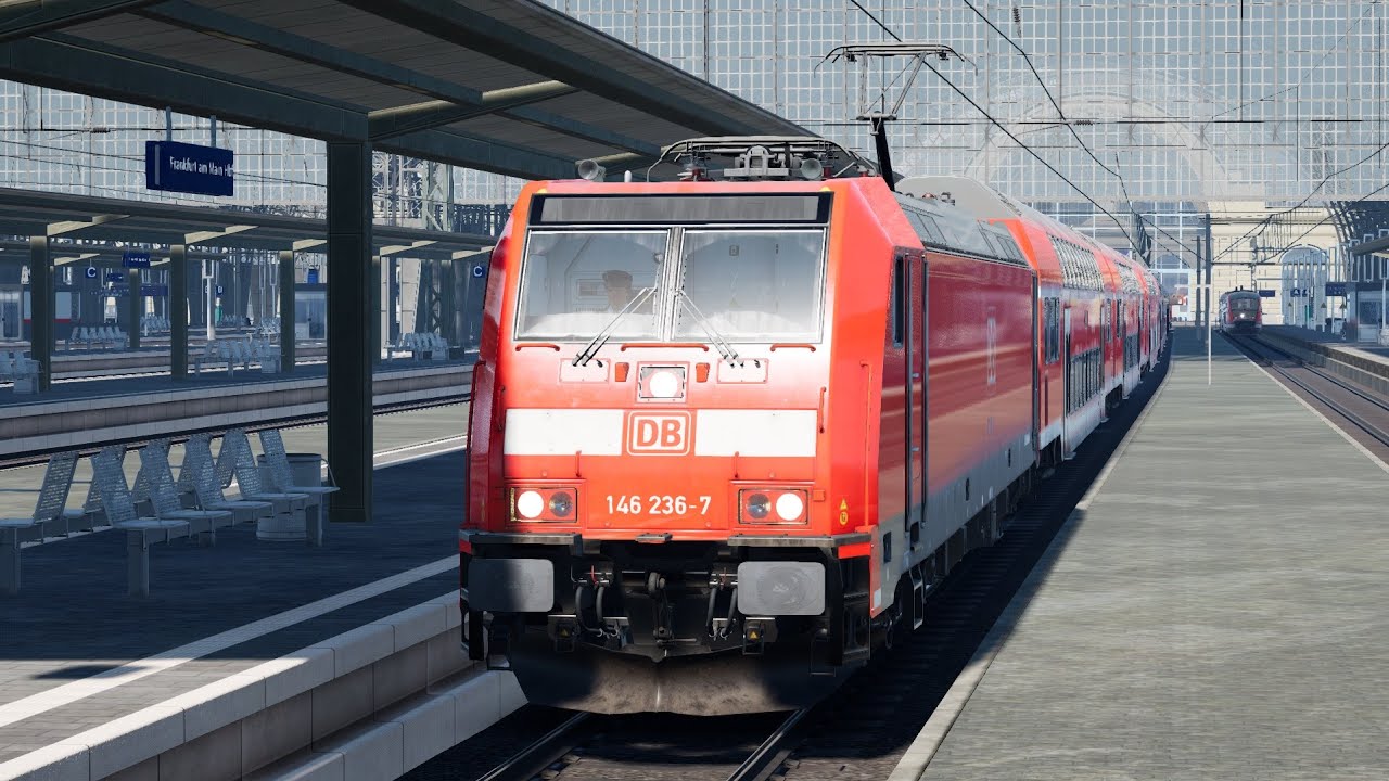 TSW 5: Frankfurt Hbg - Fulda with passnger service and locomotive 146 ...