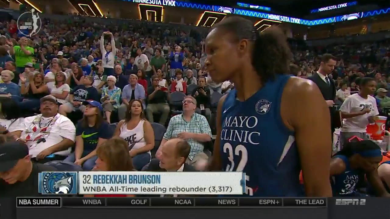 Rebekkah Brunson Becomes WNBA All-Time Rebounding Leader - YouTube