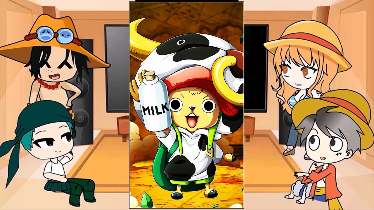 👑 Mugiwara Pirates + Ace react to Chopper | One piece | Luffy | Gacha ...