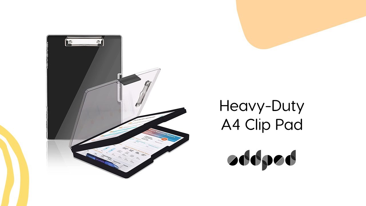 Heavy-Duty A4 Side-Opening Clip Pad - YouTube
