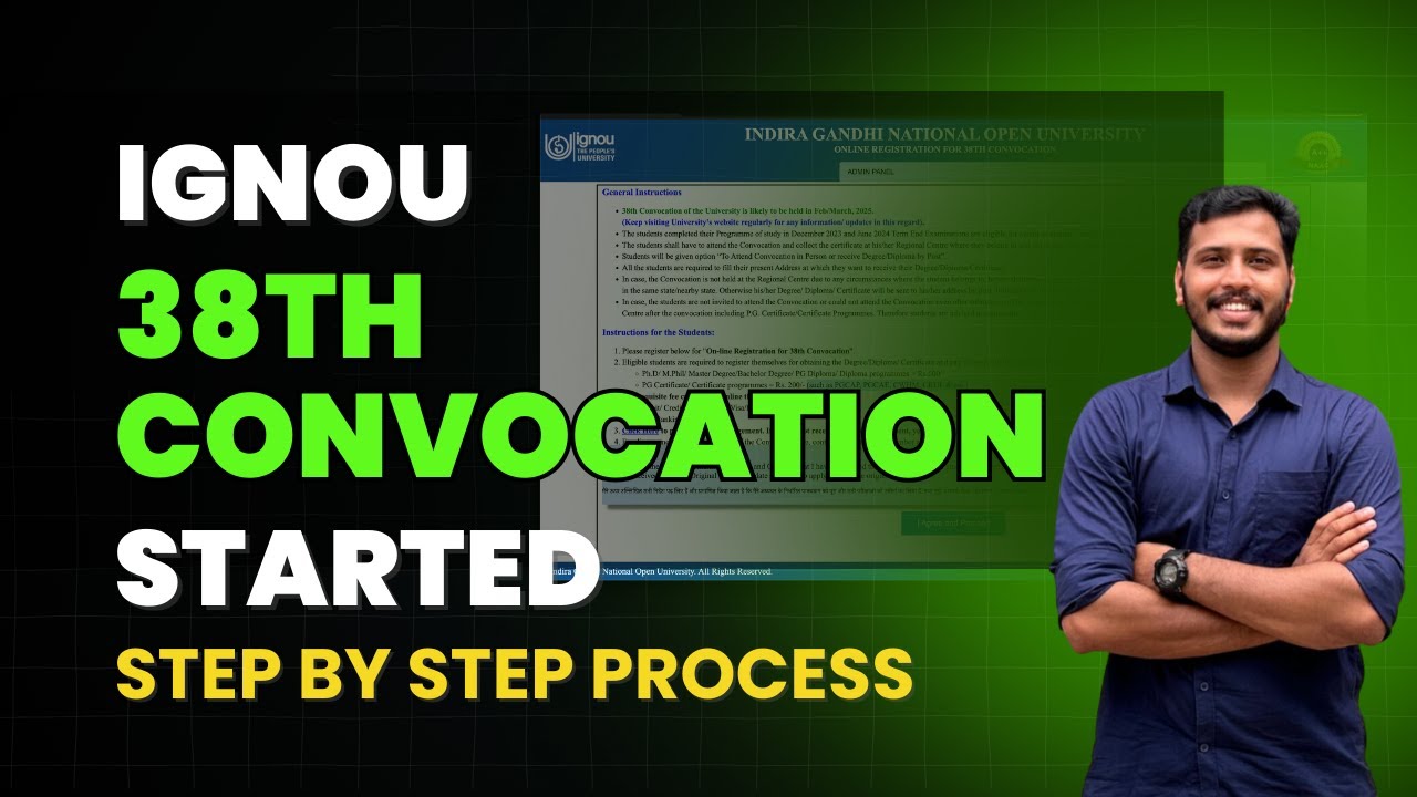 IGNOU 38th Convocation 2025 Started | Who can apply ? - YouTube