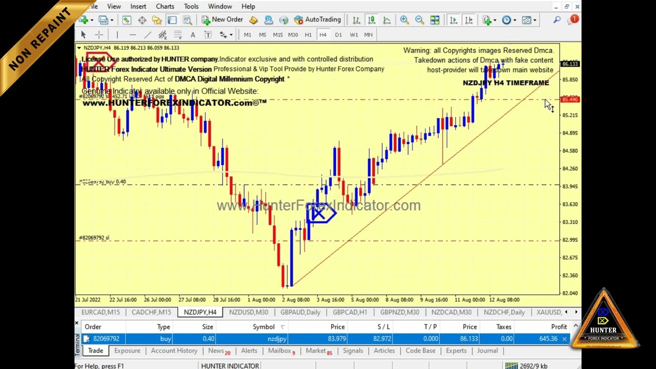 Forex Indicator HUNTER Trade System #NZDJPY Trade - YouTube