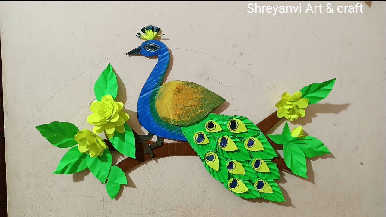 Peacock Wall Hanging Craft| Unique Peacock Wall Decor Idea Using ...