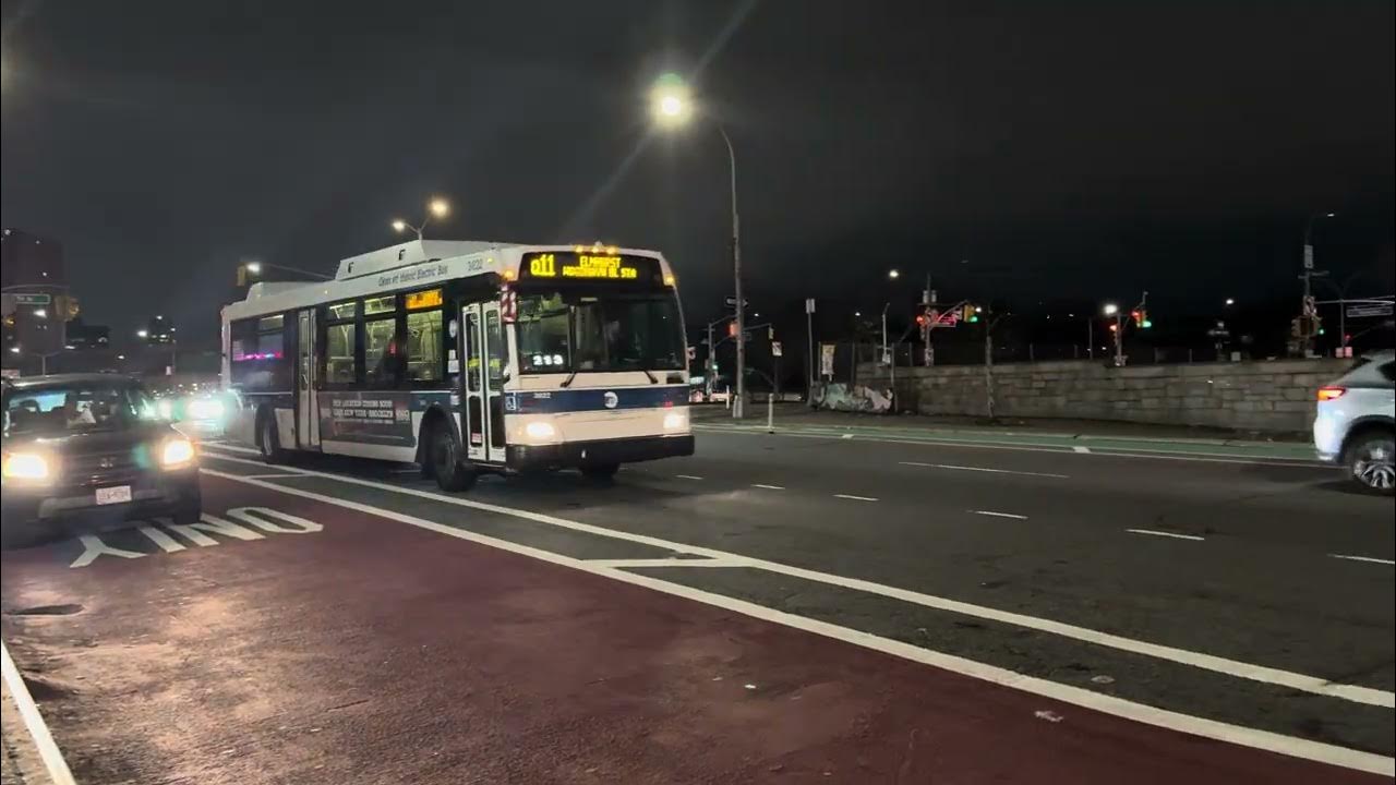 MTA Bus Company: 2008 Orion VII Next Generation Hybrid #3822 On The Q11 Arriving @ Queens Center ...